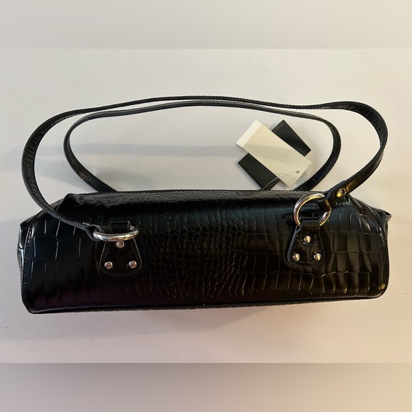 Ralph Lauren | Bags | Nwt Ralph Lauren Black Crocodile Textured Purse ...